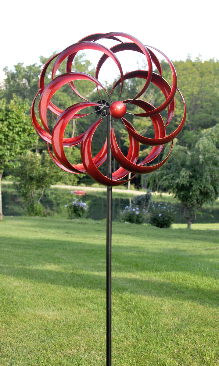 Red Aspen Kinetic Wind Spinner – Robin's Nest