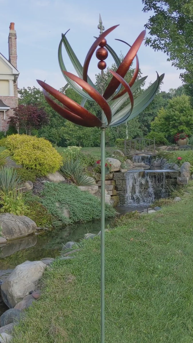 Copper/Verde Spring Reeds - Kinetic Art Spinner – Robin's Nest