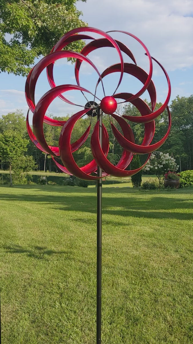 Red Aspen Kinetic Wind Spinner – Robin's Nest